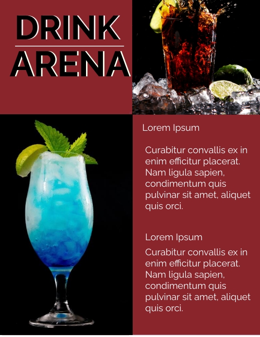 Bar Menu flyer Template | PosterMyWall