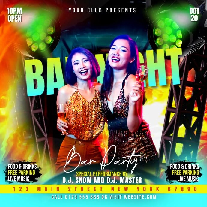Bar Party Flyer Template | PosterMyWall