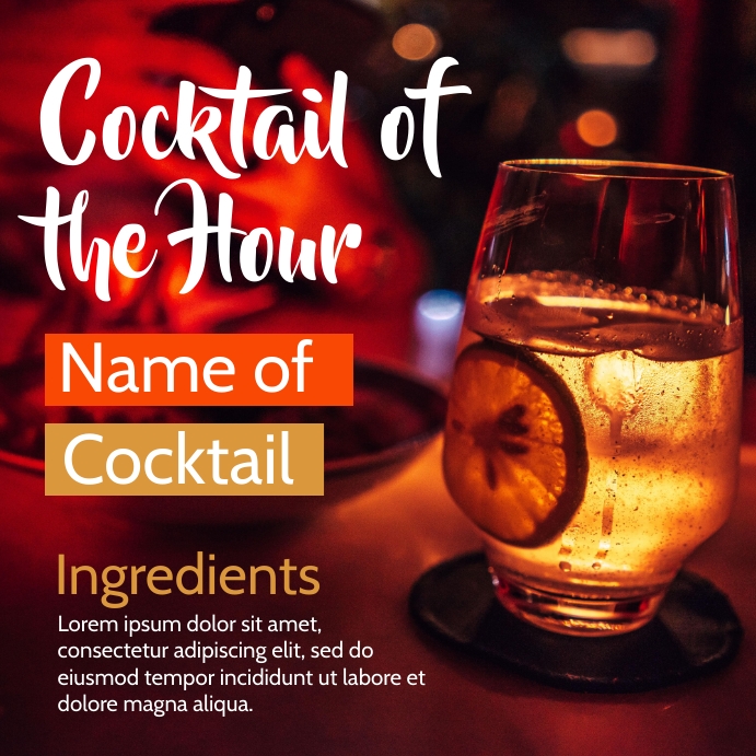 Bar Post IG Template | PosterMyWall