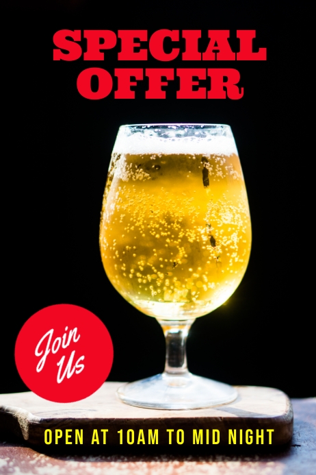 Bar poster Template | PosterMyWall