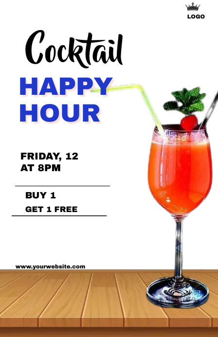 Bar poster template, cocktails | PosterMyWall