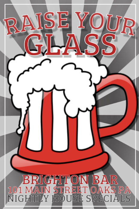 Bar Templat | PosterMyWall