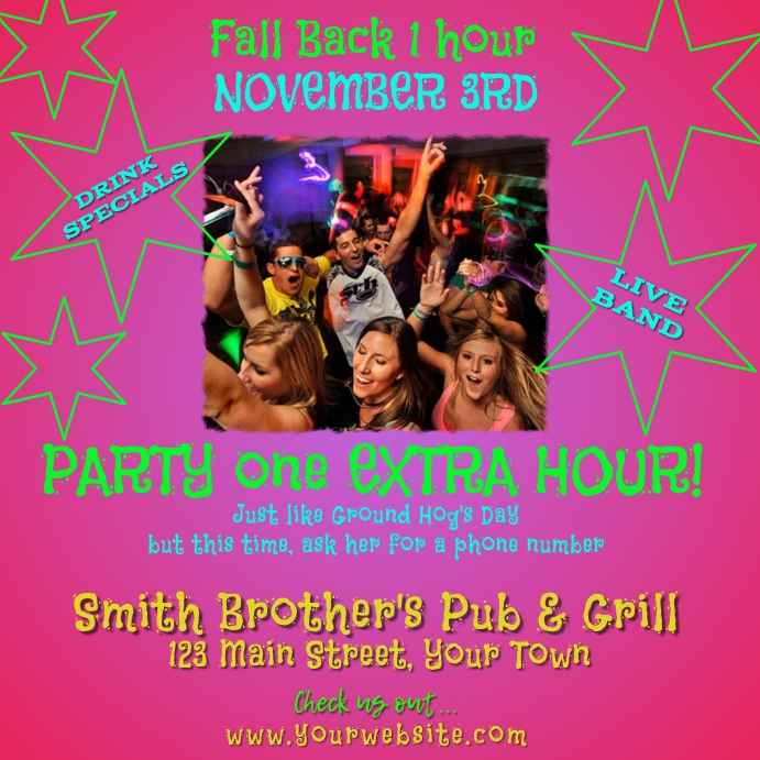 Bar Time Change Ad Template | PosterMyWall