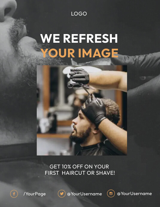 BARBAR SHOP Template | PosterMyWall