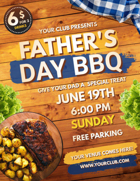 Barbecue, father's day barbecue Template | PosterMyWall