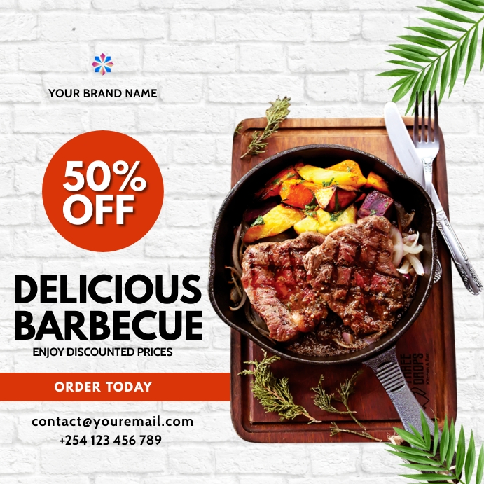 บาร์บีคิว บาร์บีคิว เมนู ร้านอาหาร ขาย ใบปลิว เทมเพลต | PosterMyWall