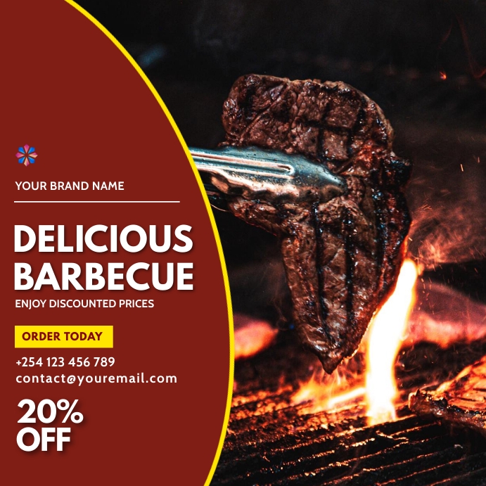 Copy of barbecue bbq menu restaurant sale flyer | PosterMyWall