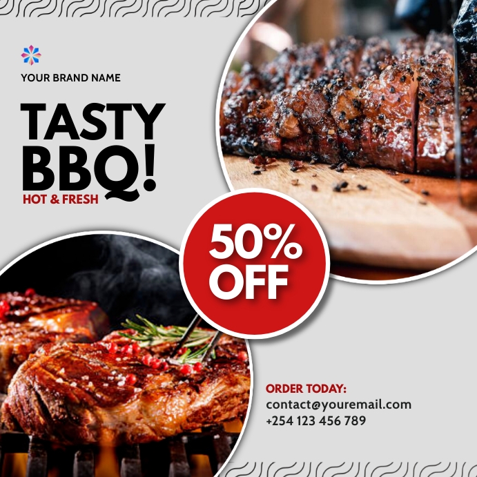 บาร์บีคิว บาร์บีคิว เมนู ร้านอาหาร ขาย ใบปลิว เทมเพลต | PosterMyWall