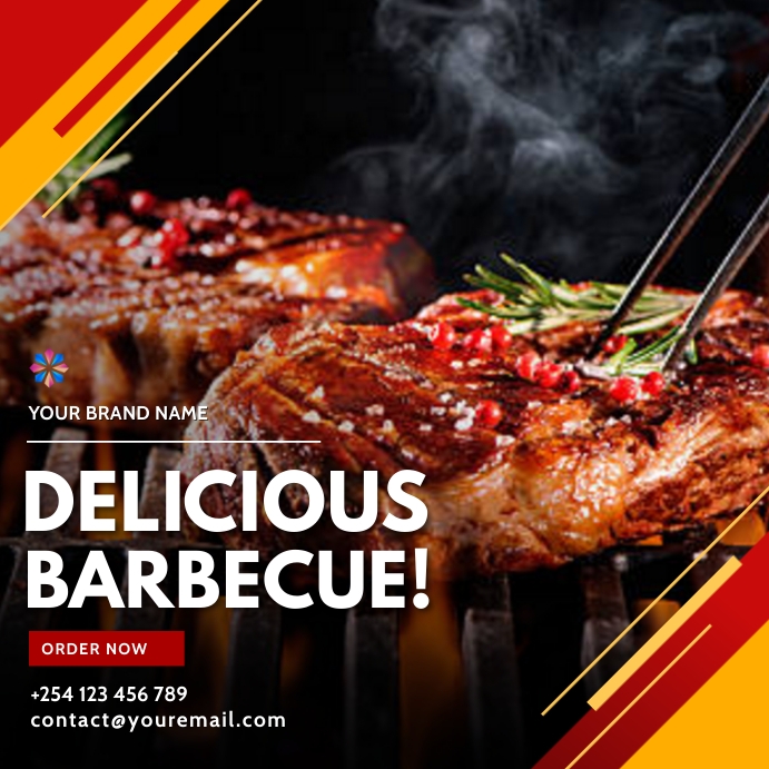 barbecue bbq menu restaurant sale flyer Template | PosterMyWall