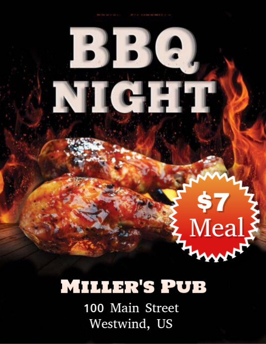 Barbecue Chicken Template | PosterMyWall