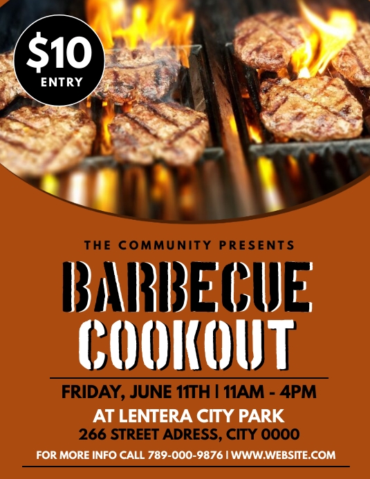 BARBECUE COOK Template | PosterMyWall