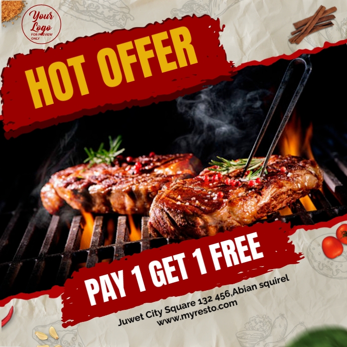 Barbecue Deals Template | PosterMyWall