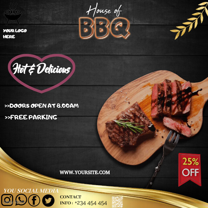 BARBECUE Template | PosterMyWall