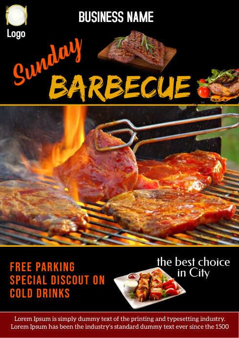 barbecue event Template | PosterMyWall
