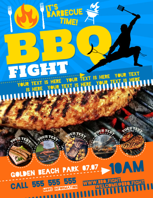 BARBECUE FIGHT FLYER Modelo | PosterMyWall