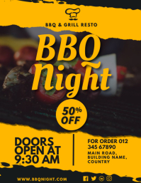 Barbecue Night Party Flyer Template | PosterMyWall