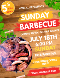 Chicken Barbecue BBQ Event Flyer Template | PosterMyWall