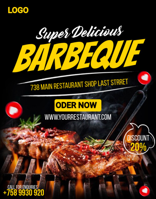 barbecue flyer template | PosterMyWall