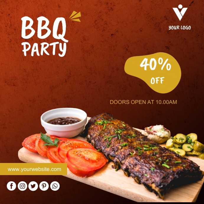 Plantilla de Barbecue flyers,menu flyers,food menu | PosterMyWall