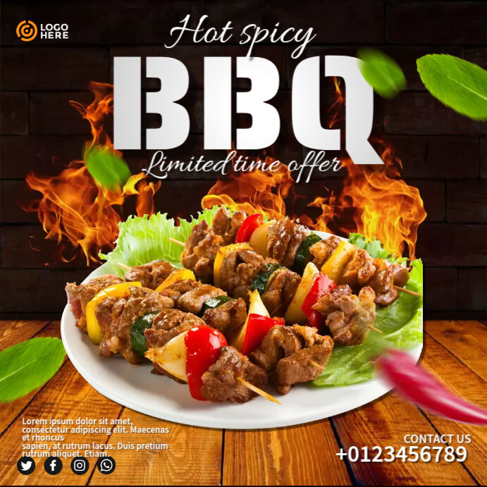 Barbecue Limited Offer Template | PosterMyWall
