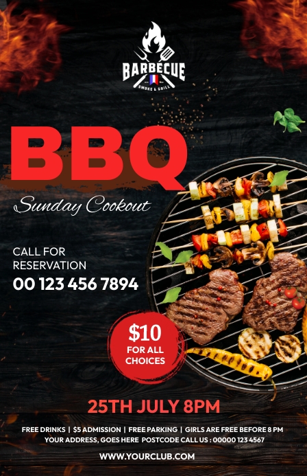Barbecue Party, Food Menu Flyer Template | PosterMyWall