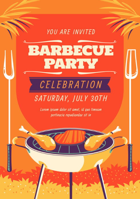 BARBECUE PARTY Template | PosterMyWall