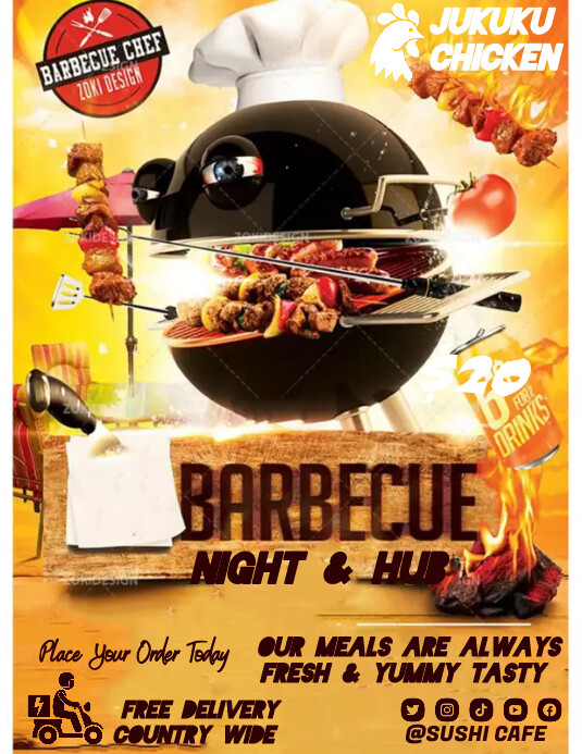 barbecue party Template | PosterMyWall
