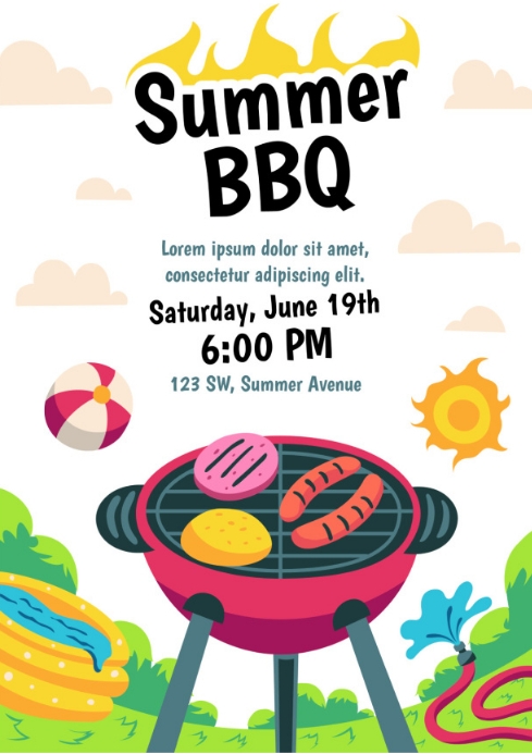 BARBECUE PARTY Template | PosterMyWall