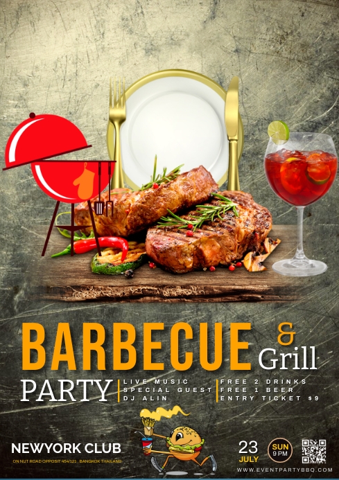 barbecue party flyer template | PosterMyWall