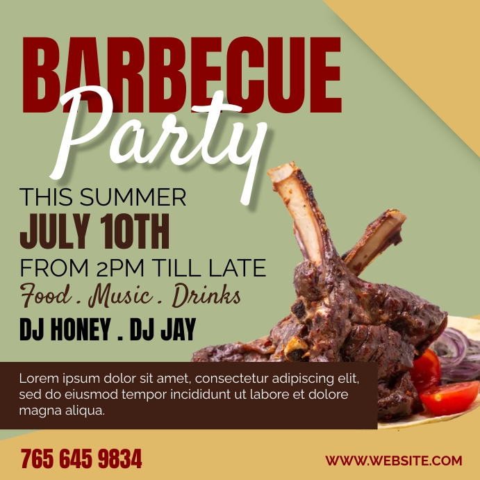 Barbecue Party Instagram Template | PosterMyWall