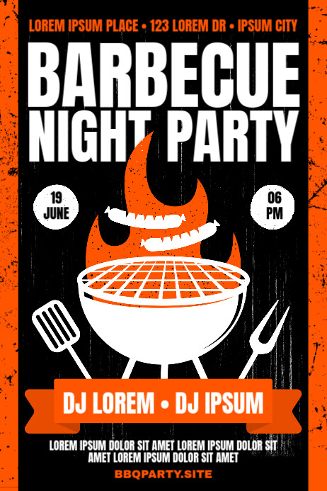 BARBECUE PARTY POSTER Template | PosterMyWall
