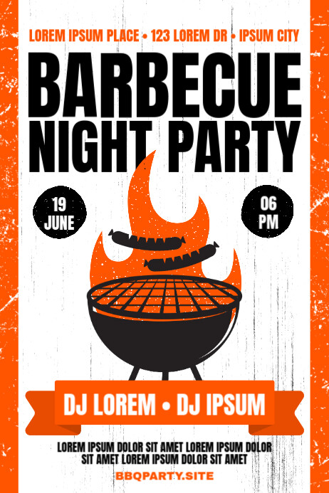 BARBECUE PARTY POSTER Template | PosterMyWall