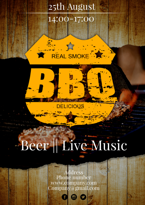 Barbecue Poster Template | PosterMyWall