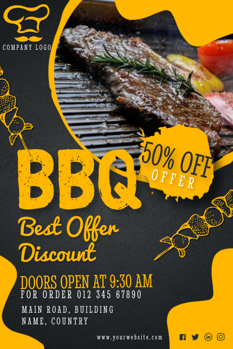 Barbecue Poster Template | PosterMyWall