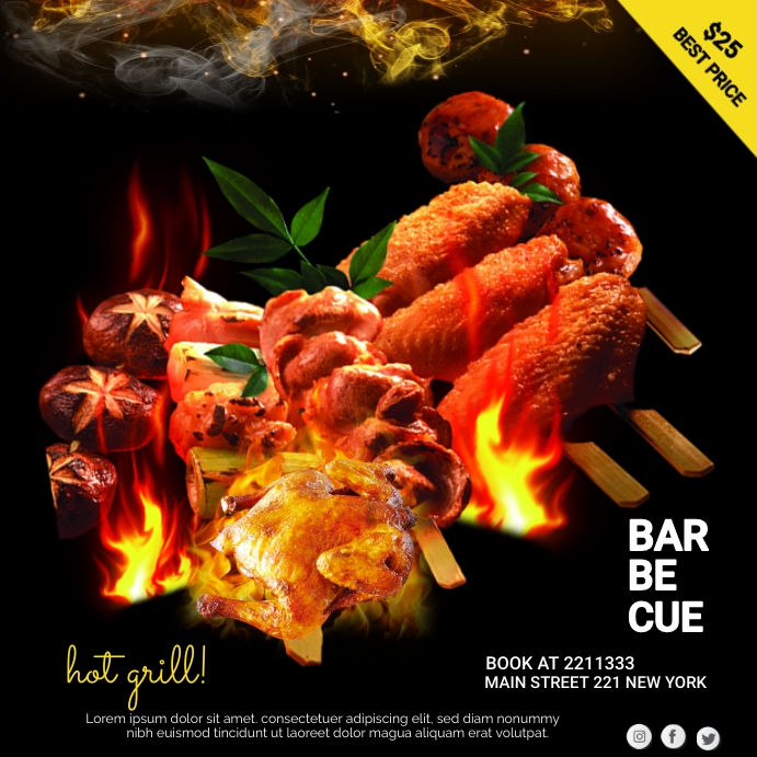 Barbecue Poster Template | PosterMyWall