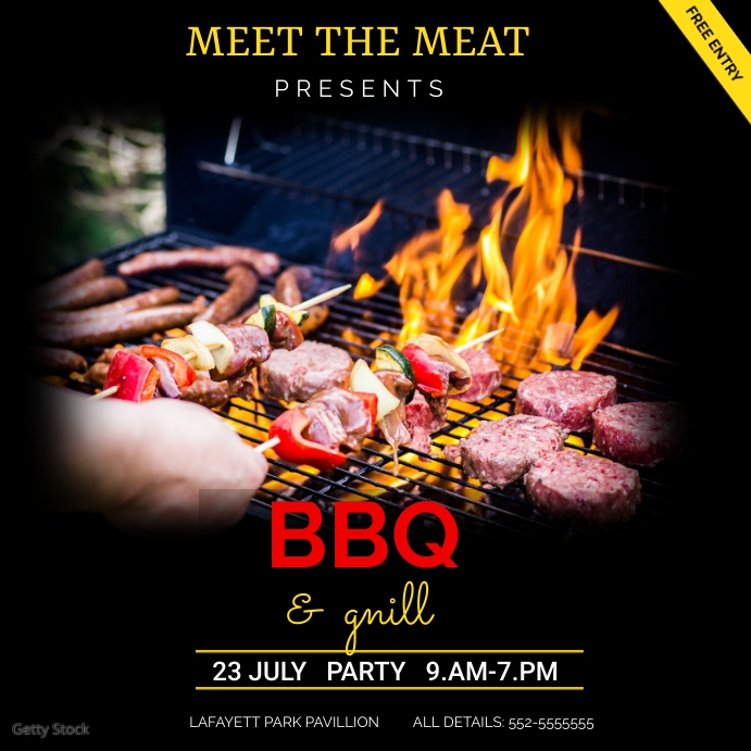 Barbecue Poster Template | PosterMyWall