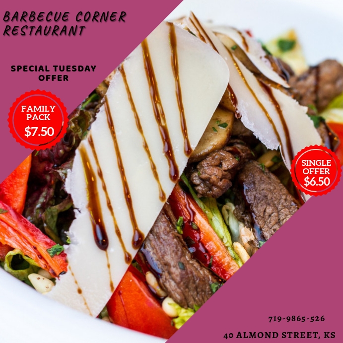 Barbecue Restaurant Instagram Template | PosterMyWall