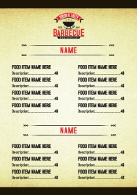 BARBECUE MENU Template | PosterMyWall
