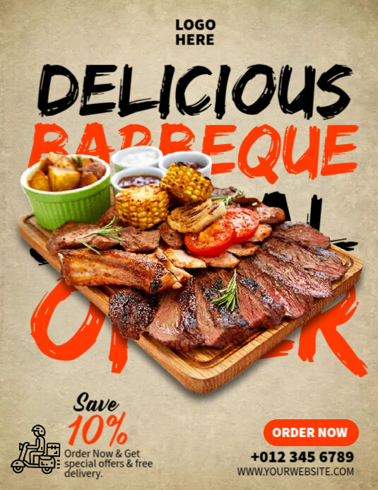 Barbeque Ads Template | PosterMyWall