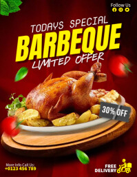 Chicken Barbeque Ads Template | PosterMyWall