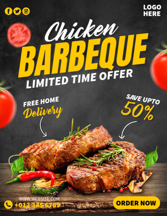 Barbeque Ads Template | PosterMyWall