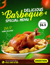 Chicken Barbeque Ads Template | PosterMyWall