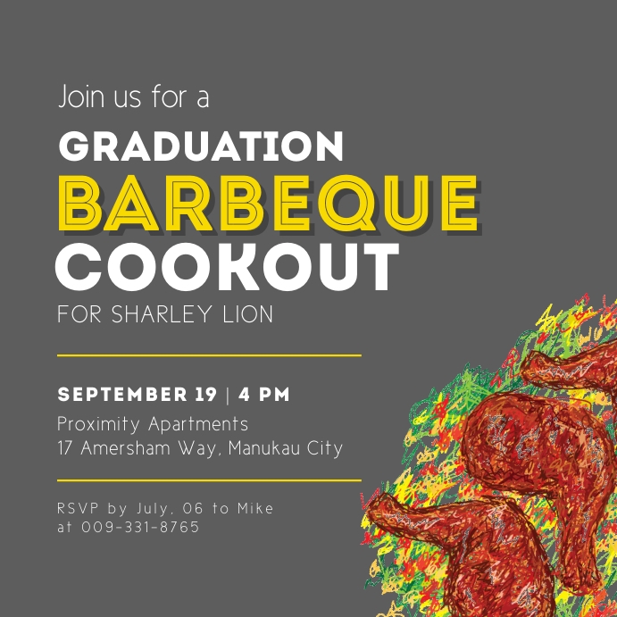BARBEQUE COOKOUT Template | PosterMyWall