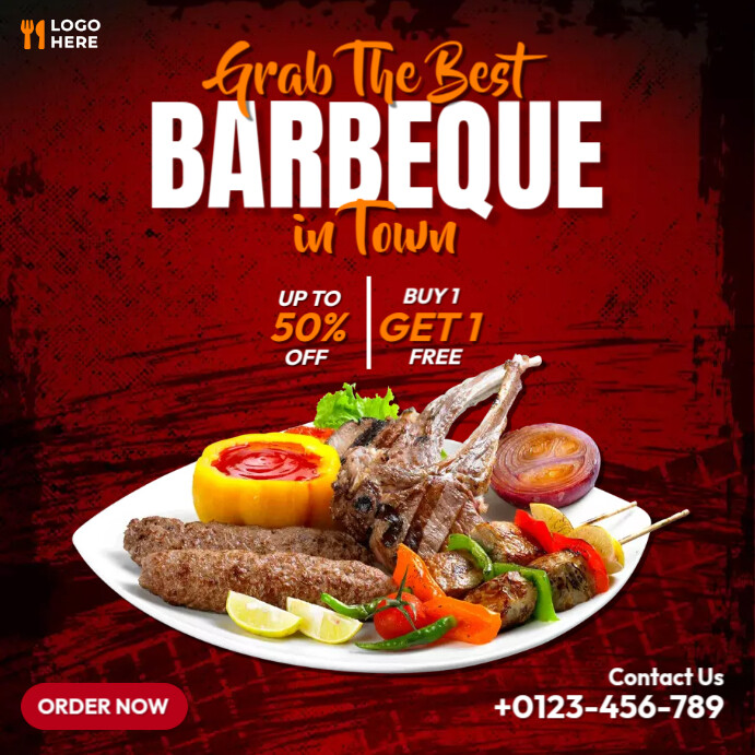 Barbeque Discount Ads Template | PosterMyWall