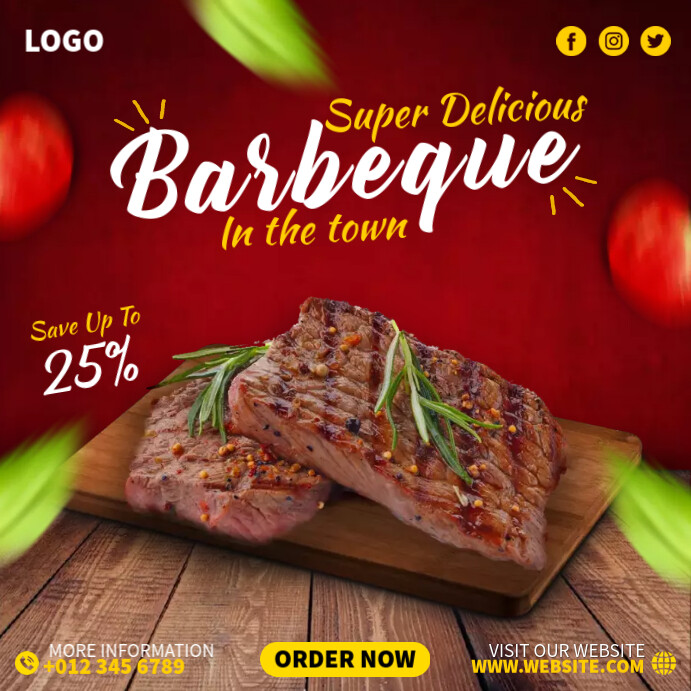Barbeque Limited Offer Template | PosterMyWall