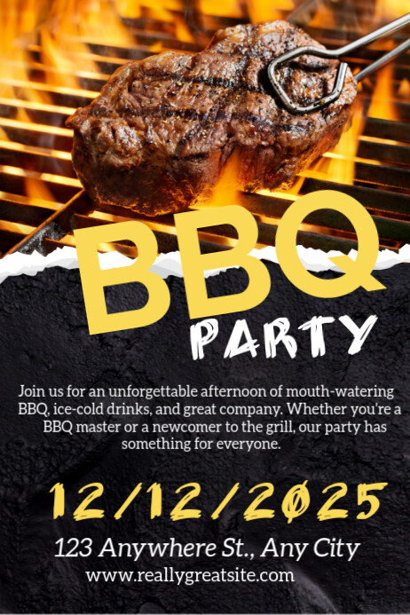 Barbeque Party BBQ Party Template | PosterMyWall