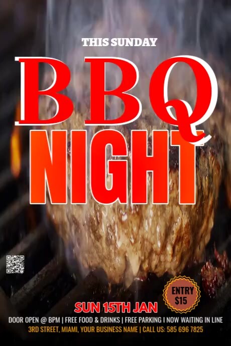 Barbeque party Template | PosterMyWall