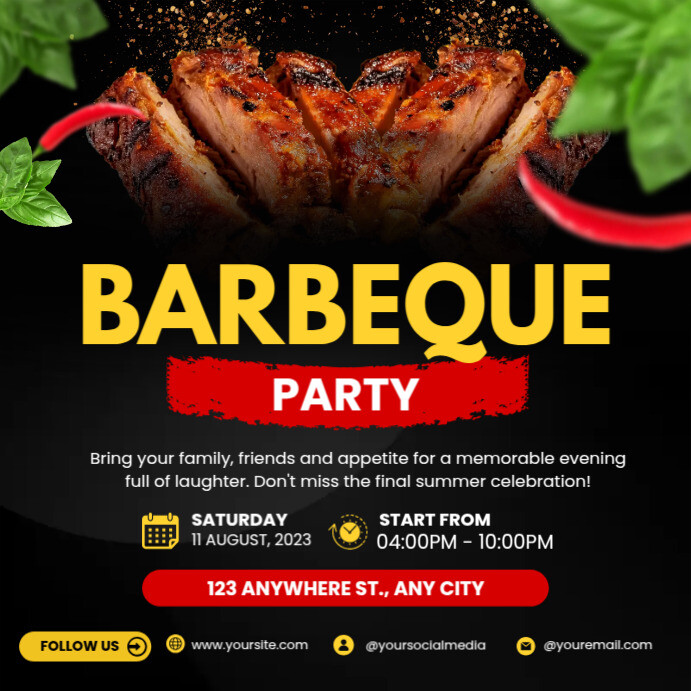 barbeque party template | PosterMyWall