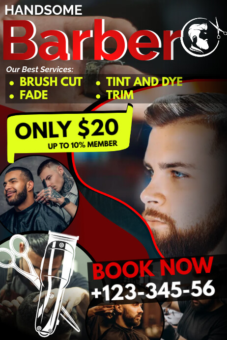BARBER FLYER Template | PosterMyWall
