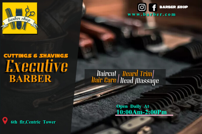 Plantilla de BARBER SHOP ADVERT | PosterMyWall